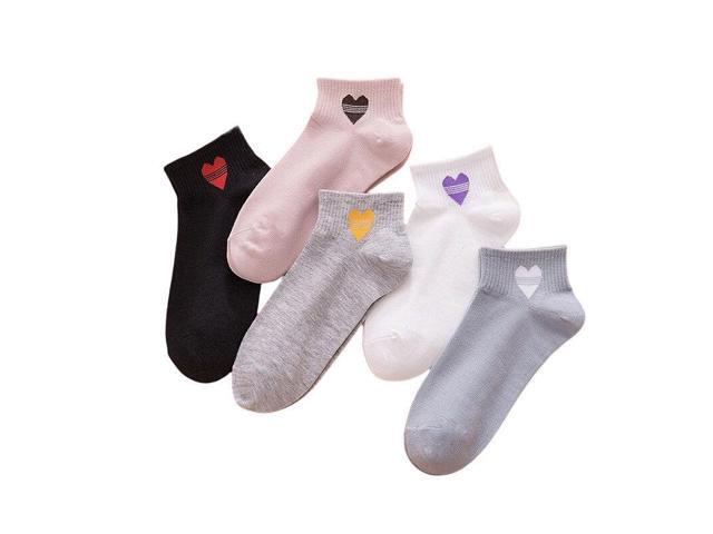 Click here for Anysox 5 Pairs One Size 5-9 Mix Heart Liner Cotton... prices