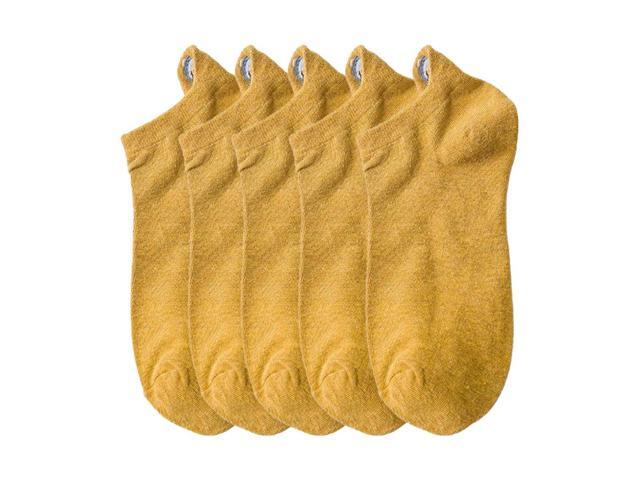 Click here for Anysox 5 Pairs One Size 4-5 Mustard Fashion Funny... prices