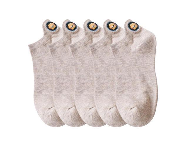 Click here for Anysox 5 Pairs One Size 4-5 Khaki Fashion Funny Un... prices