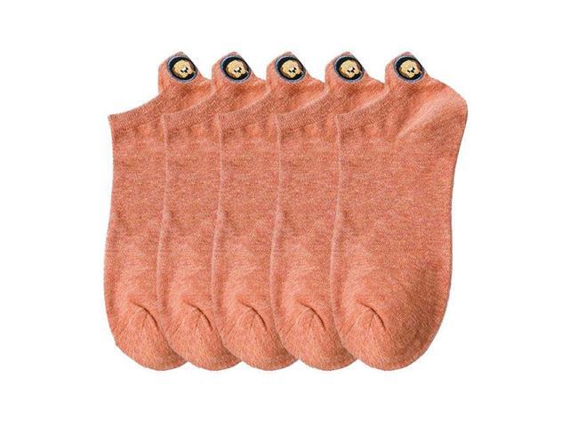 Click here for Anysox 5 Pairs One Size 4-5 Orange Fashion Funny U... prices