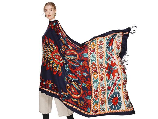 Click here for Anyyou 100 Pure Merino Wool Rose Red Large Scarf N... prices