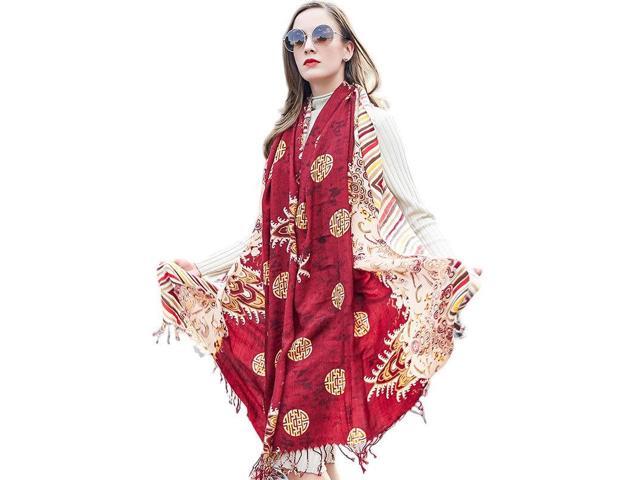 Click here for Anyyou 100 Pure Merino Wool Cherry Red Large Scarf... prices