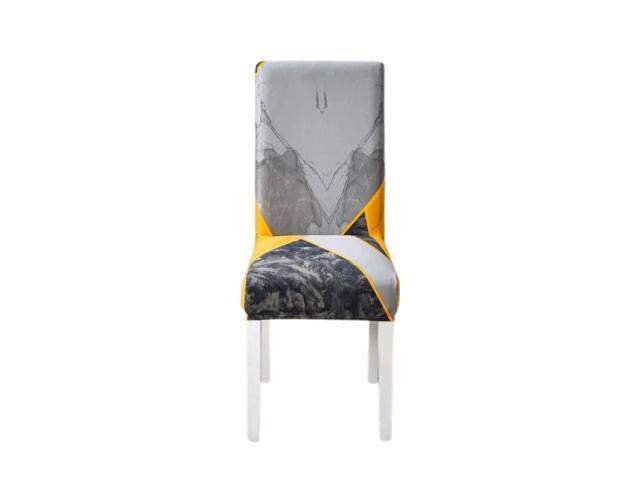 Click here for Anyhouz Chair Cover Yellow Gray Abstract Print Ela... prices