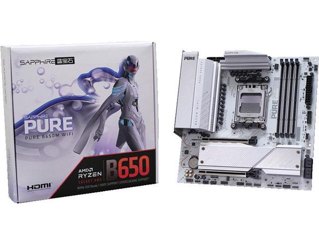 Click here for SAPPHIRE Tech PURE B650M WIFI AM5 Motherboard Desk... prices
