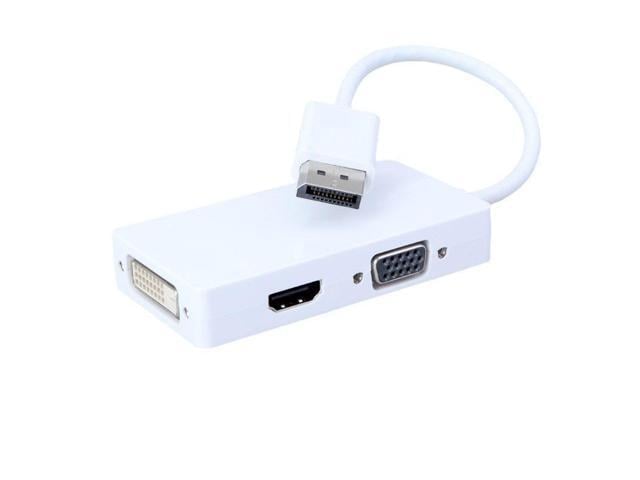 Click here for White Large DP to HDMI DVI VGA 3-in-1 Adapter Cabl... prices