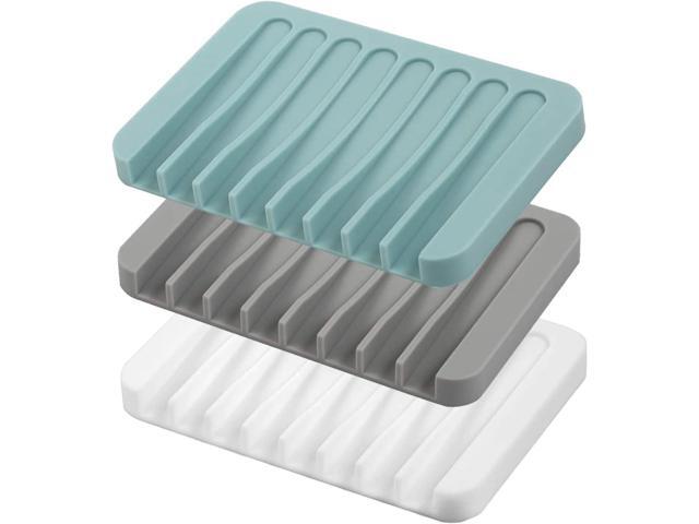 Click here for Self-Draining Soap Dishes  3 Pack Silicone Soap Sa... prices