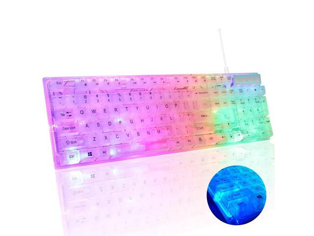 Click here for Transparent Wired Gaming Keyboard  RGB Backlit Mec... prices