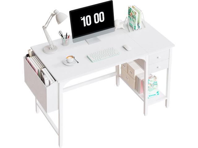 Click here for White Small Desk with Drawers - 40 Inch Computer D... prices