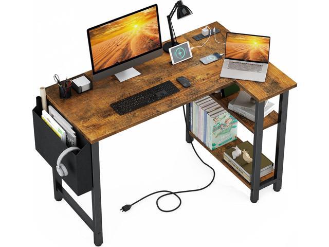 Click here for Lufeiya Small L Shaped Desk with Power Outlet Shel... prices