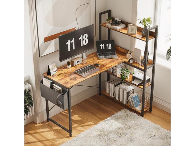 Click here for Treesland 47 Inch Computer Desk with Bookshelf  Co... prices