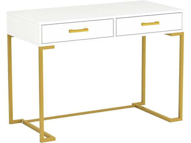 Click here for Tribesigns 40 Inch Computer Desk  White and Gold D... prices