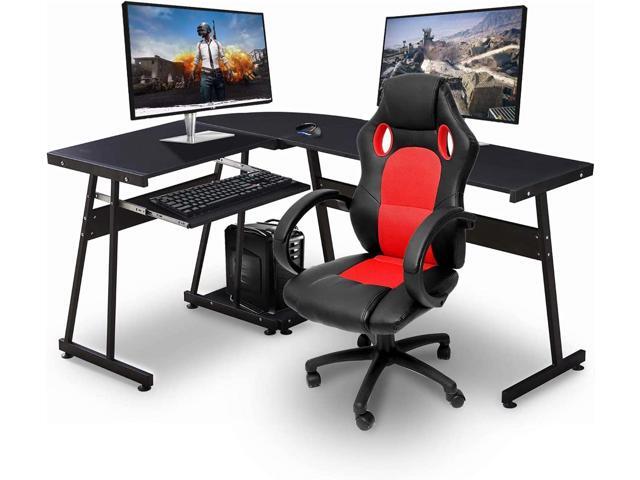Click here for ivinta Reversible Black Gaming Desk Corner Desk Mo... prices