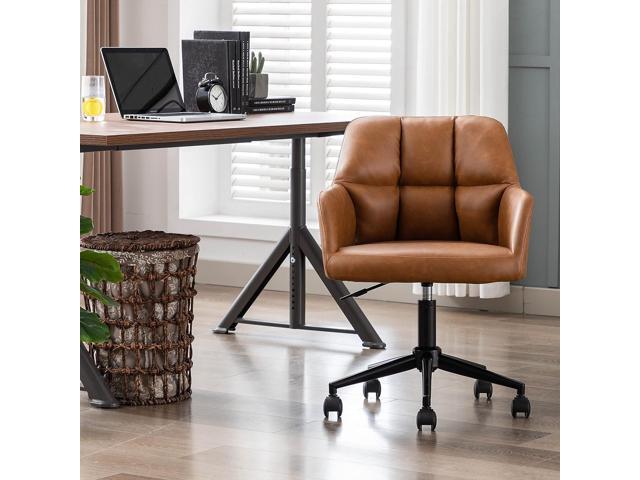 Click here for Brown Leather Desk Chair Office Chair with Mid Bac... prices