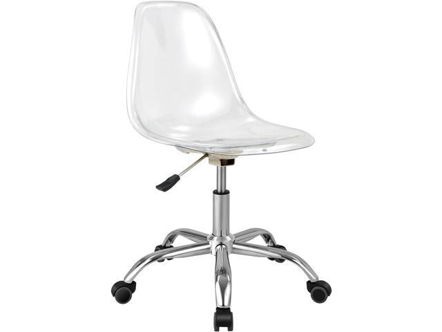 Click here for COSTWAY Acrylic Clear Desk Chair  Armless Swivel V... prices