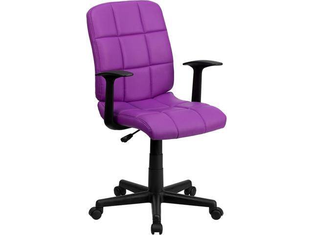 Click here for Flash Furniture Clayton Mid-Back Purple Quilted Vi... prices