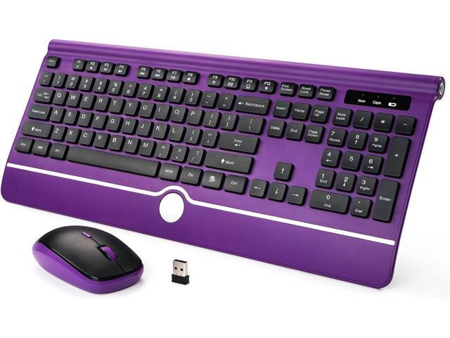 Click here for Wireless Keyboard and Mouse  KOPJIPPOM Purple Keyb... prices