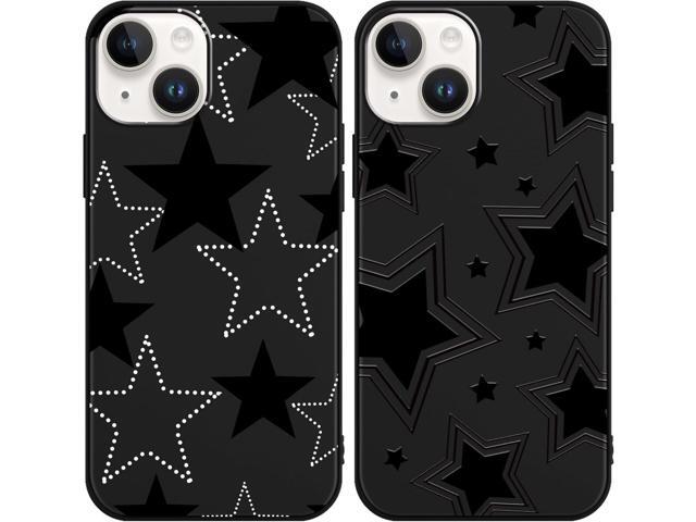 Click here for 2 Pack Cute Cool Black Star Phone Case for iPhone... prices