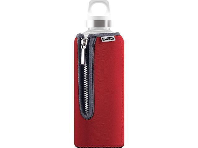 Click here for SIGG - Glass Water Bottle - Stella Red - With Neop... prices