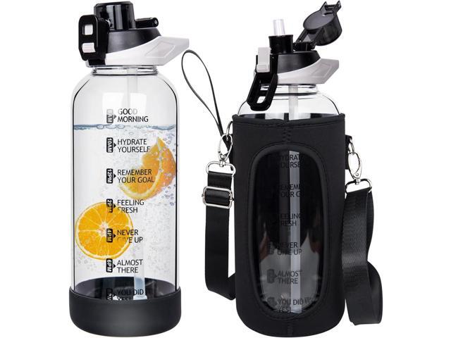 Click here for 48 oz Large Sports Glass Water Bottle with Straw &... prices