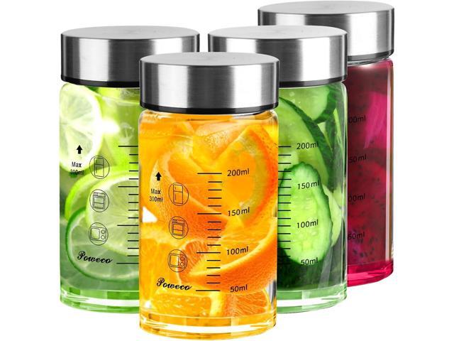 Click here for Glass Juice Bottles 4 Pack 10 oz - Wide Mouth Glas... prices