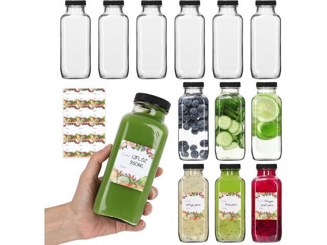 Click here for Alotpower 12 oz Glass Juice Bottles with Lids 12Pa... prices