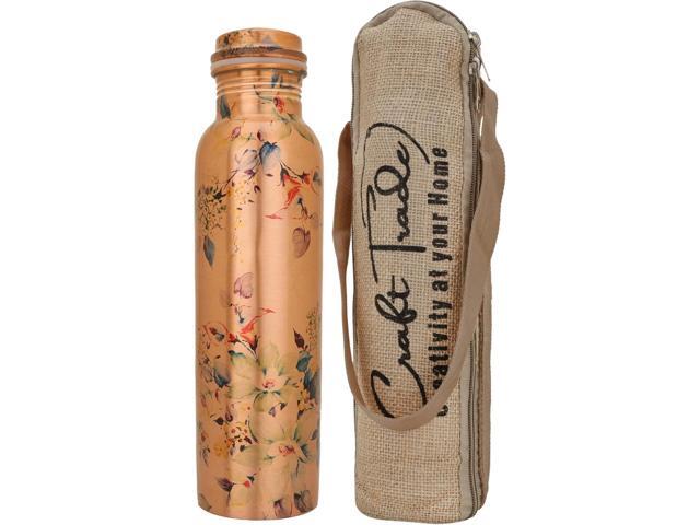 Click here for Craft Trade Floral Printed Pure Copper Bottle with... prices