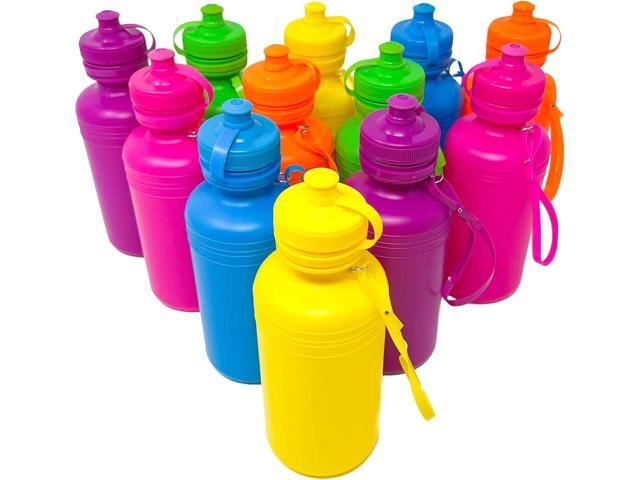 Click here for Podzly 12 Neon Bright Colors Plastic Water Bottles... prices