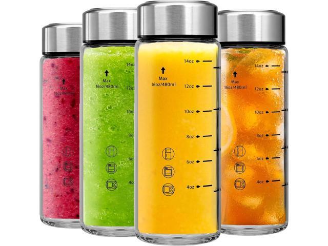 Click here for Glass Juice Bottles 4 Pack 20 oz - Wide Mouth Glas... prices