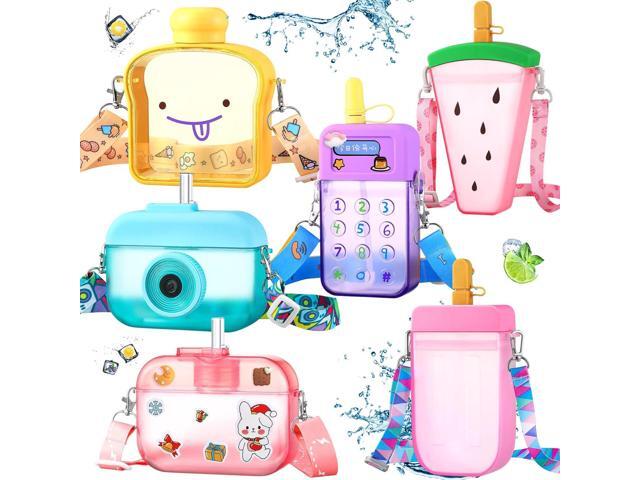 Click here for Queekay 6 Pcs Water Bottles with Straws for Kids W... prices