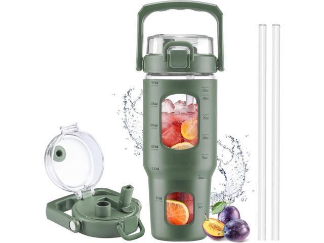 Click here for BLUEGO 32oz Glass Tumbler with Lid and Handle  Ice... prices