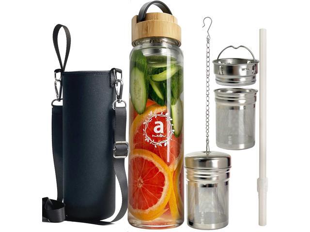Click here for 32oz Borosilicate Glass Water Bottle with Bamboo L... prices