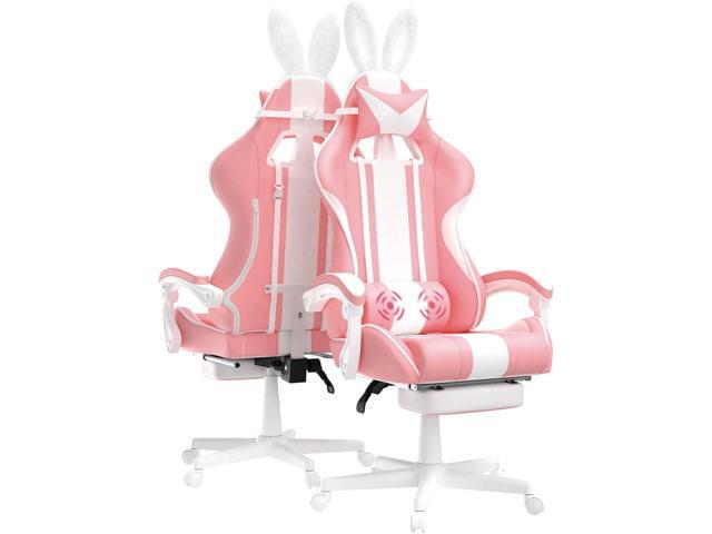 Click here for Ferghana Kawaii Pink Gaming Chair with Bunny Ears... prices