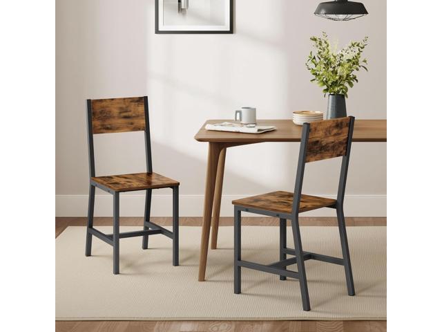 Click here for VASAGLE Dining Chair Set of 2  Rustic Wood Chairs... prices