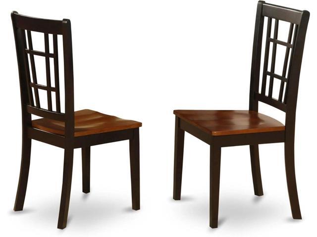 Click here for East West Furniture NIC-BLK-W Nicoli Dining Room C... prices