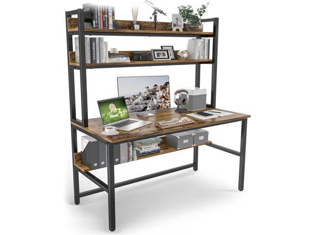 Click here for Aquzee Computer Desk with Hutch Bookshelves  55 In... prices