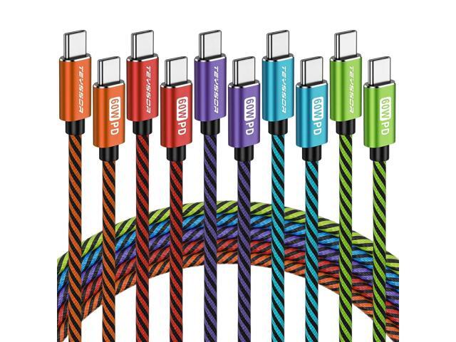 Click here for Teyssor 10FT 5-Pack USB C to USB C Cables  60W Fas... prices