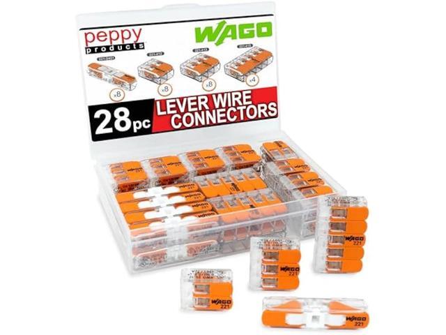 Click here for WAGO 221 Lever Nuts 28pc Compact Splicing Wire Con... prices