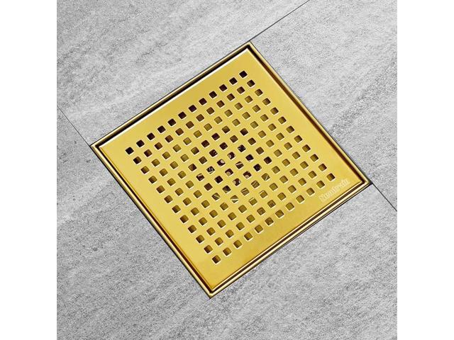 Click here for Neodrain 6 in Brushed Brass Square Shower Drain wi... prices