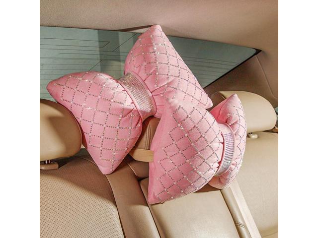 Click here for Car Headrest Pillow Pink Sparkly Bling Rhinestone... prices