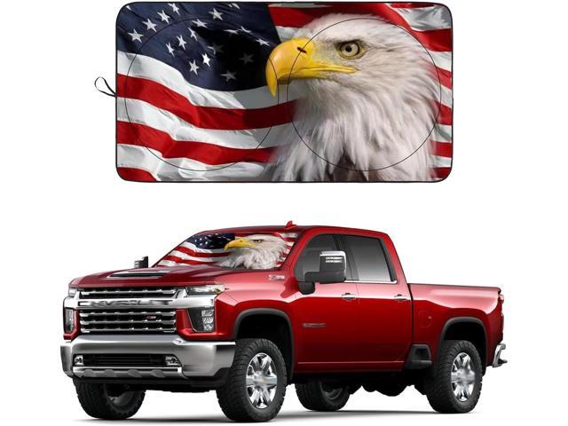 Click here for Windshield Sun Shade New American Eagle Flag USA P... prices