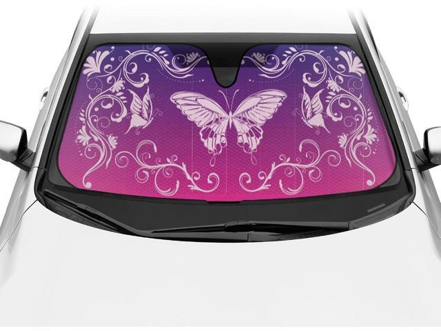 Click here for BDK Pink Butterfly Front Windshield Sunshade Accor... prices