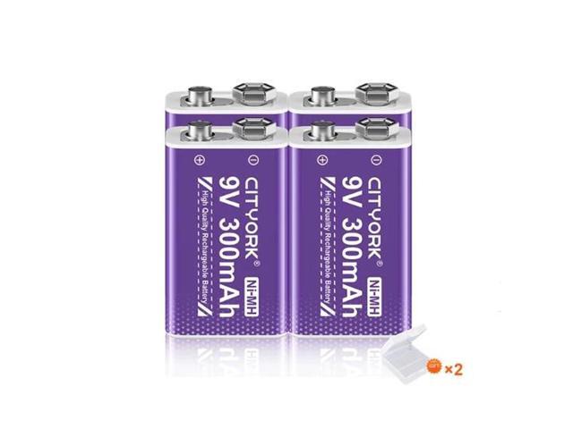 Click here for CITYORK 4 Pack 9V 6F22 Rechargeable Batteries 9 Vo... prices