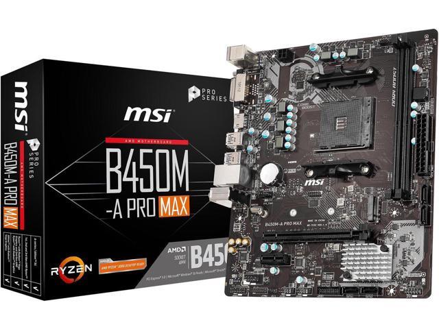 Click here for MSI B450M-A PRO MAX AM4 AMD B450 SATA 6Gb/s Micro... prices