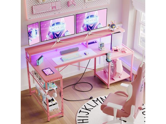 Click here for Bestier L Shape Gaming Desk with Power Outlets  71... prices