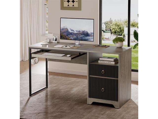 Click here for Bestier 55 Inch Computer Desk with Keyboard Tray... prices