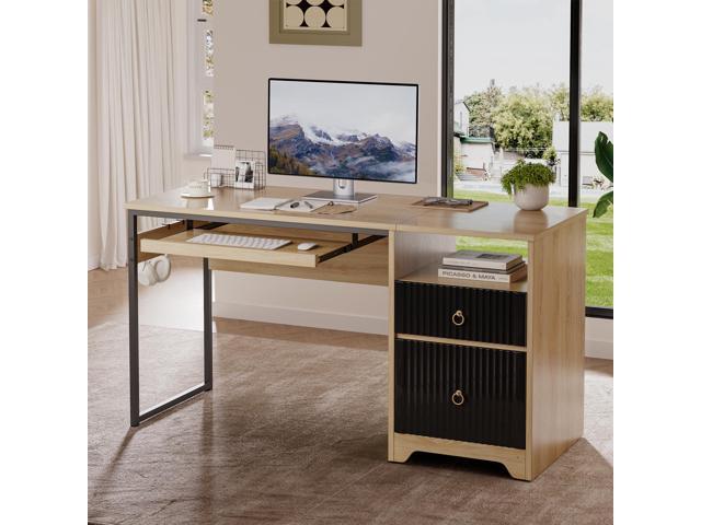 Click here for Bestier 55 Inch Computer Desk with Keyboard Tray... prices