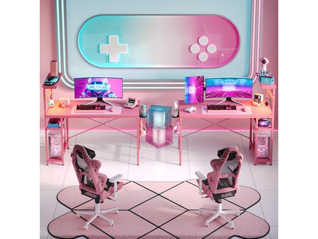 Click here for Bestier 44 in. Rectangular Black Grained Gaming De... prices