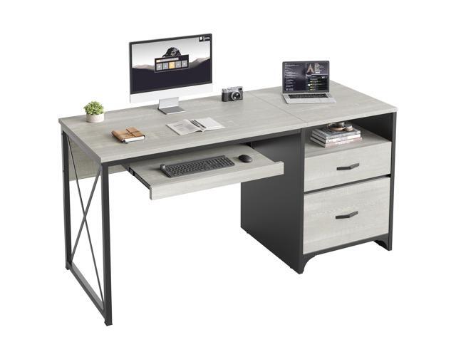 Click here for Bestier - 55 inch Computer Desk with Drawers & Key... prices