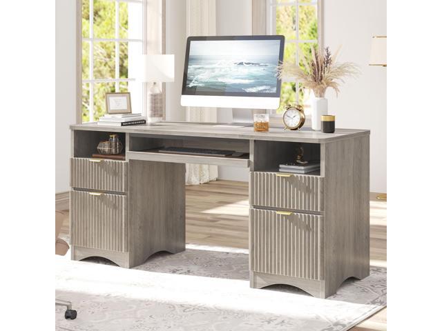 Click here for Bestier 59 Executive Office Desk with Drawers  Com... prices