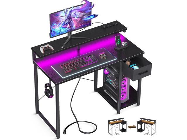 Click here for AODK Gaming Desk with LED Lights & Power Outlet  4... prices
